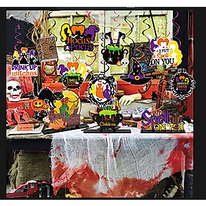 30pcs Hocus Pocus Decorations Halloween Hanging Swirl Decorations Hocus Pocus Birthday Decorations Hocus Pocus Party Supplies for Gender Reveal Trunk or Treat Witch Hocus Pocus Baby Shower Decorations