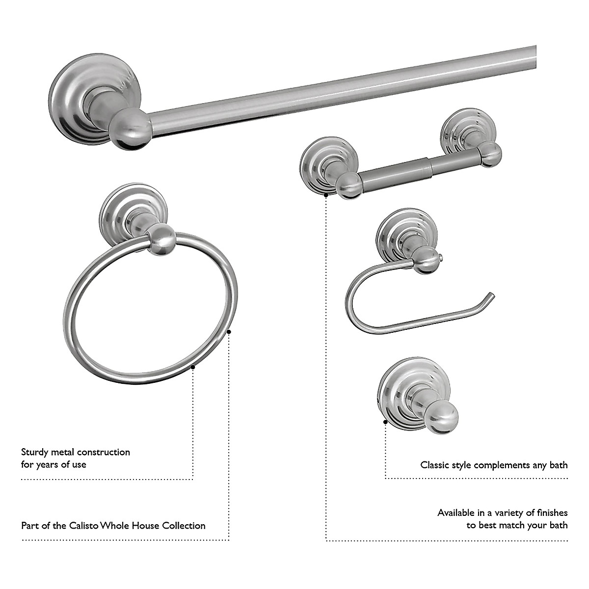 Design House 538389 Calisto Robe Hook, Satin Nickel, One Size