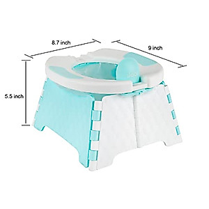 Portable Potty Training Chair with Travel Bag, Foldable, Indoor/Outdoor Use, Camping, Includes 30 Replacement Bags - Jool Baby