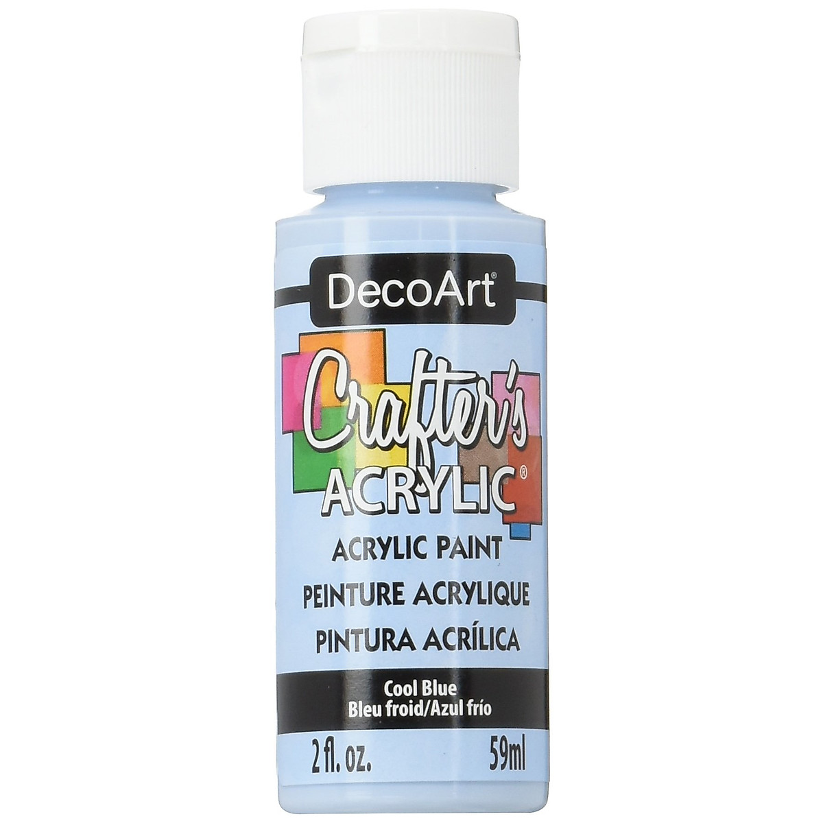 DecoArt DCA76-3 Crafter's Acrylic Paint, 2-Ounce, Cool Blue