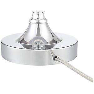 Regency Hill Gustavo Modern Glam Table Lamps 25.5" High Set of 2 with Table Top Dimmers Silver Crystal Black Tapered Drum Shade for Living Room Bedroom House Bedside Nightstand Home Office