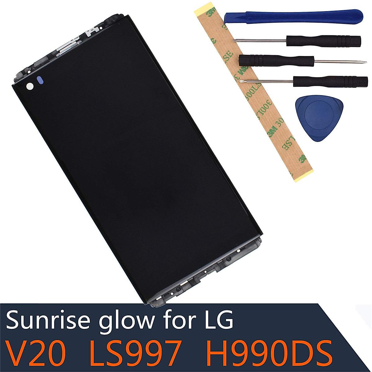 H910 LCD Display Digitizer Touch Screen Assembly Compatible with LG V20 LS997 US996 VS995 H990T H990DS H990N with Frame