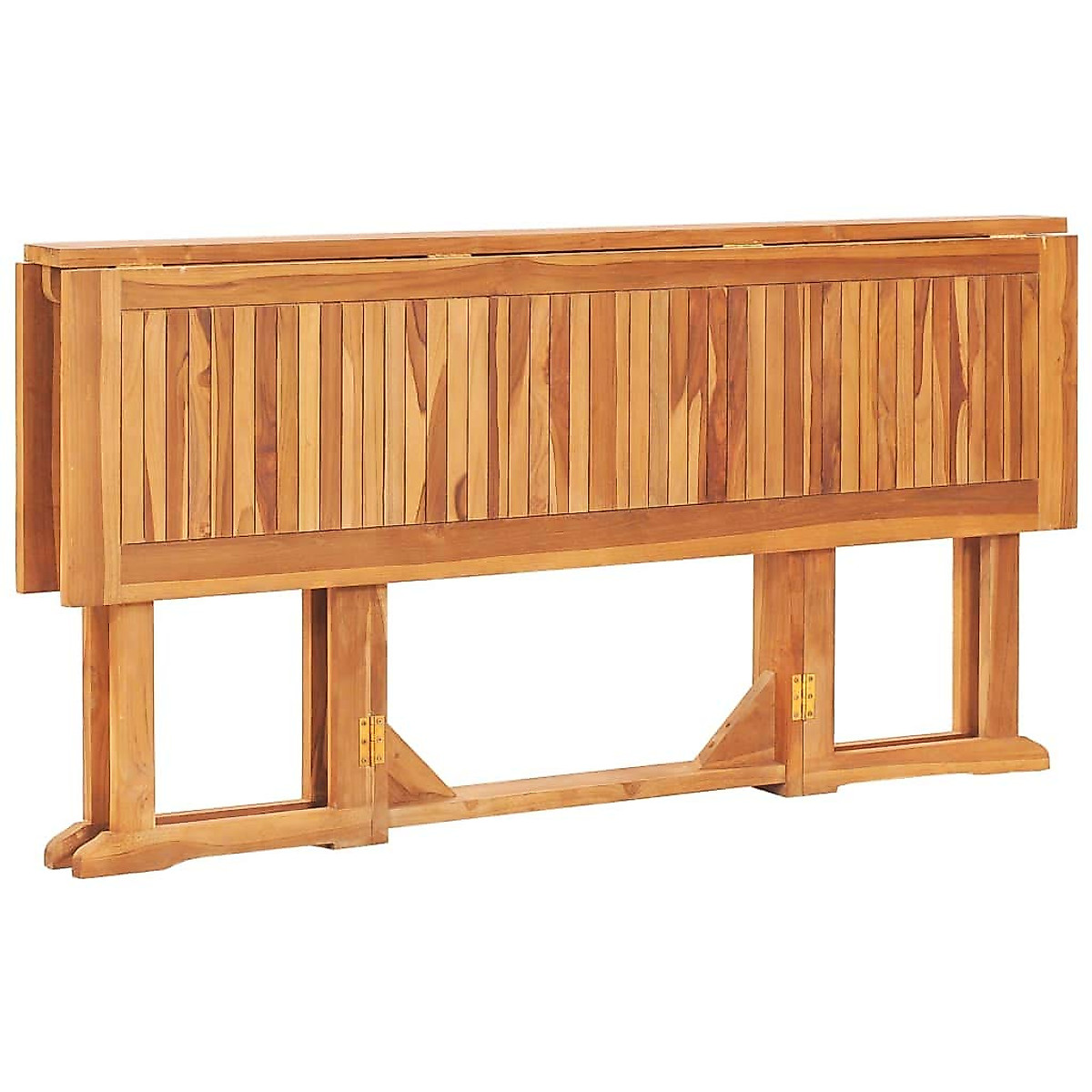 vidaXL Foldable Butterfly Patio Table, Space-Saving Design, Indoor/Outdoor Use, Solid Teak Wood, Seats 6, Fine Sanded Finish for Smooth Appearance, Dimensions: 59.1"x35.4"x29.5"
