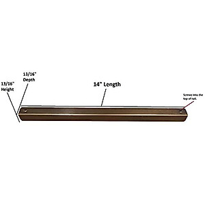 Homeware Bar Stool, Counter Stool, Foot Rail Scuff Plate with Screws, English Antique Brass Finish on Stainless Steel, 14" Length, Stool not Included