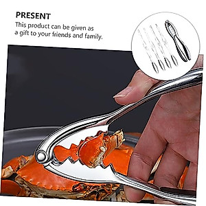 UPKOCH 1 Set 5 Pcs Crab Claws Crab Leg Tools Crab Scissor crawfish picks crab tool nut stainless steel forks stainless steel scoop Seafood Tool Crab Forks crab sticks lobster Zinc alloy