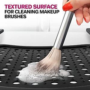 Sink Topper, Bathroom Sink Cover for Counter Space. Makeup Organizer Mat and Must Have Bathroom Gadget. Large, Black.