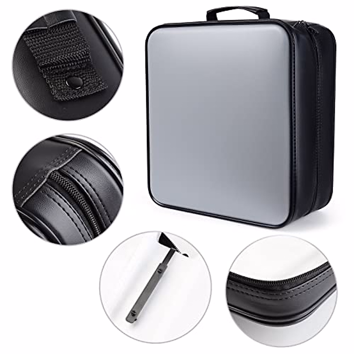 TIMCORR CD Case DVD Storage Case: 432 Capacity Hard Plastic DVD Case Holder Organizer Portable CD Wallet Binder Disc Holder Folder Blu Ray Album Sleeves for Car Home Travel | Audio Music (Grey)