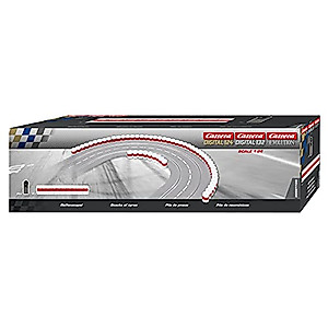 Carrera 20021130 21130 Tire Stacks Guardrail Wall for Digital 124/132/Evolution Slot Car Tracks Realistic Scenery Add On Parts Accessory, White Red