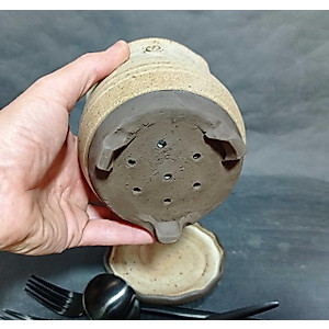 Cutlery holder, Ceramic silverware container, Kitchen cutlery organizer, Cutlery caddy, Pottery Utensil carrier, Table top utensil dish,