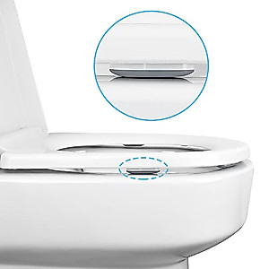 Bidet Toilet Seat Bumpers,Toilet Lid Bumper with 2 Height Choose,Strong Self Adhesive Universal Bidet Bumpers,Avoid Touching Toilet Seat Bumper 5 for Toilet Lid, 2 for Toilet Tanks (Peanut, Grey)