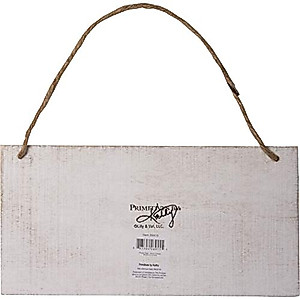 Primitives by Kathy 26915 Chalk Art Wedding Hanging Sign, 12 x 6-Inches, Here Comes the Bride