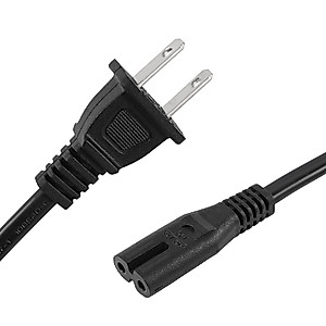 12FT Power Cord 2 Prong Compatible TCL Roku Samsung LG TV