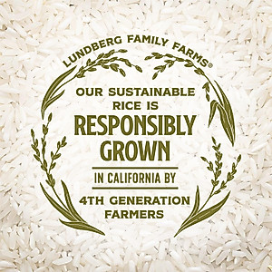 Lundberg Jasmine Rice, Long Grain White Rice - Non-Sticky, FluffyAromatic Rice, Sustainably Grown in California, Pantry Staples, Chip Clip Included, 32 Oz