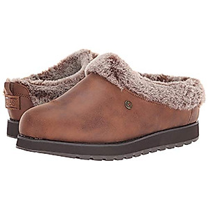 Skechers Women's Keepsakes-R E M Faux Fur Lined Shootie with Memory Foam Slipper, Brown, 9