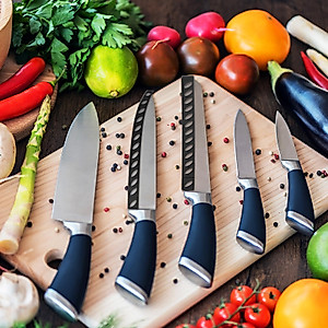 uxcell 10Pcs Knife Edge Guards Blade Protector Plastic Knife Edge Cover Sleeves Universal Blade Covers Knife Sheath for Kitchen, Black