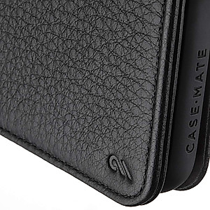 Case-Mate - Google Pixel 3 XL - LEATHER FOLIO WALLET - Black Leather