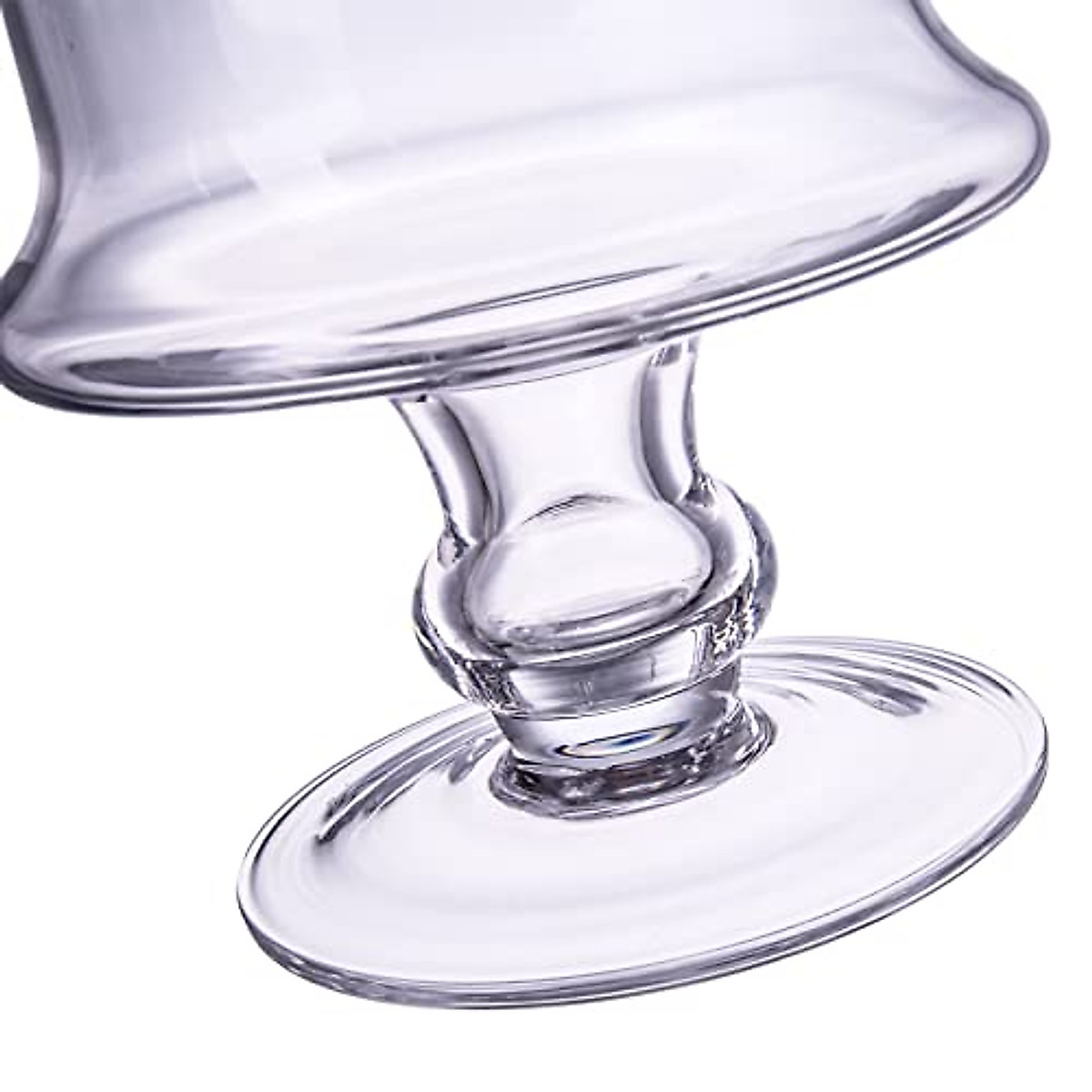 Clear Glass Apothecary Jar with Lid Decorative Candy Buffet Jars Elegant Glass Storage Containers for Weddings Home Bathroom Decor and Kitchen Centerpieces (D:6.9" H:17")