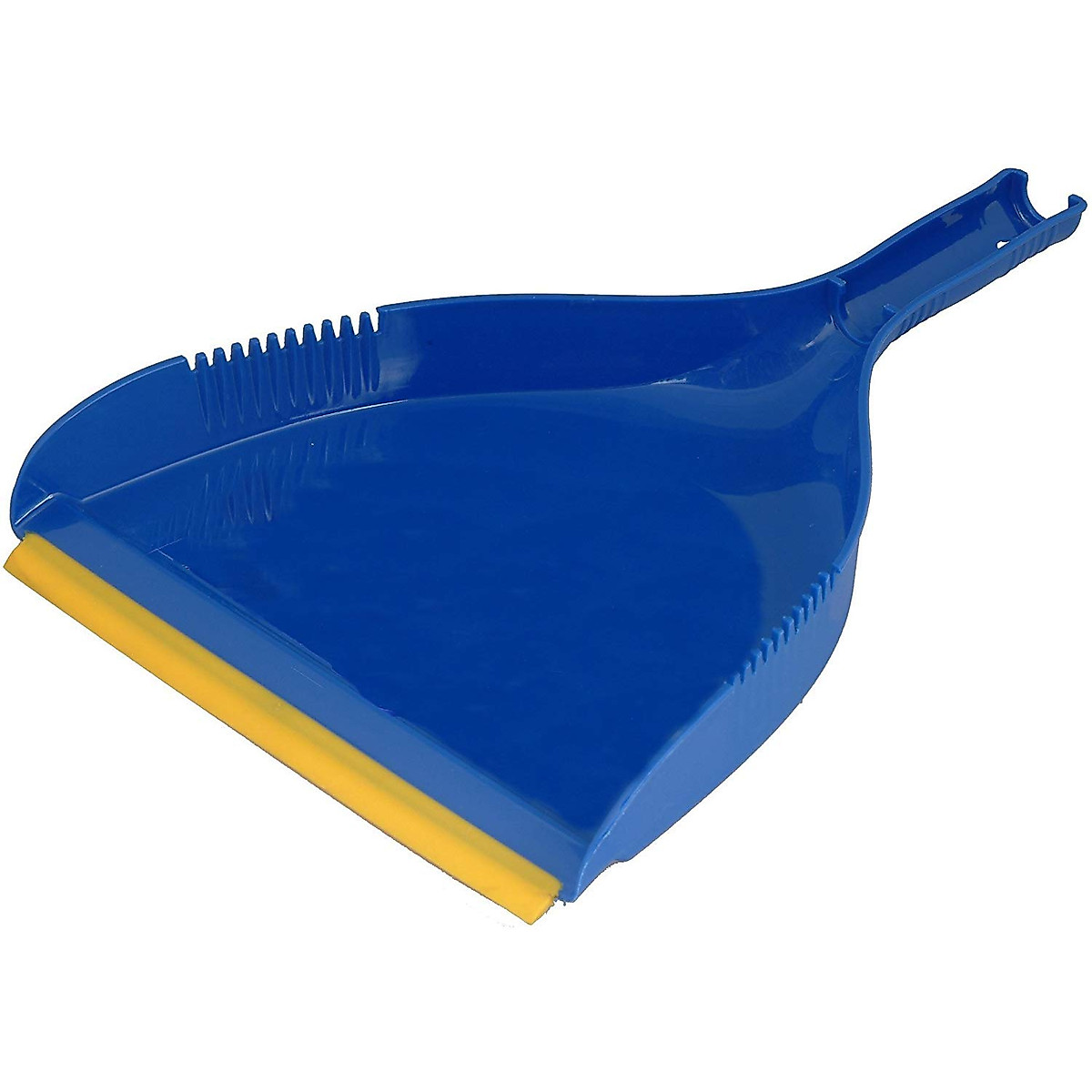 Superio Clip-On Dustpan - Heavy Duty Plastic, Easy Grip Clip-On Dust Pan with Rubber Edge, Detailed Sweeping Debris, Fits Standard Brooms Home & Commercial Dusting & Cleaning Tool, Blue, 2-Pack