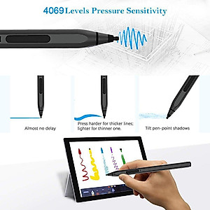 BoxWave Stylus Pen Compatible with HP Pavilion x360 Convertible 2-in-1 (14") - ActiveStudio Active Stylus, Electronic Stylus with Ultra Fine Tip - Jet Black