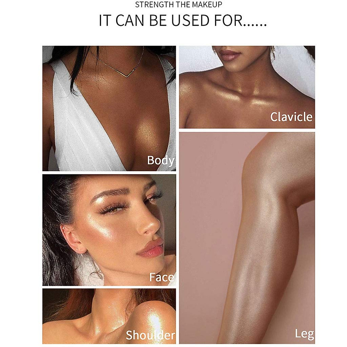 Go Ho Face Body Illuminator,Liquid Highlighter Makeup Drops,Moisturizing Face Luminizer,Waterproof Smooth Liquid Spray Shine Shimmer Glow Foundation Glitter Body Makeup(#2 Rose Golden)