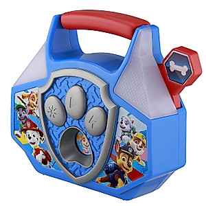 eKids Paw Patrol Toy Mini Boom Box, Built-in Music, Flashing Lights and Sound Effects, Lightweight Portable Musical Toy for Fans of Paw Patrol Toys and Gifts