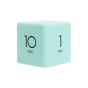 mooas Cube Timer Coral (10, 30, 50 and 60 Minutes) & Mint (1,3,5 and 10 Minutes) Bundle, Timer for Studying, Cooking, Workout, Kidstimer