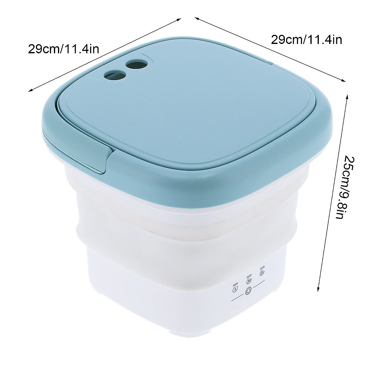 Foldable Mini Washing Machine Portable Lightweight Electric Laundry Washer for Washing Baby Clothes Underwear Towel at Home Apartment Dorm RVs Small Places and Outdoor Camping Travel(blue)