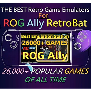 RetroBat Batocera Game Card System for ROG Ally, 512GB Micro SD Card Built-in 26000 Retro Game System Emulator for ROG Ally, RetroBat Retro Game System for ROG Ally