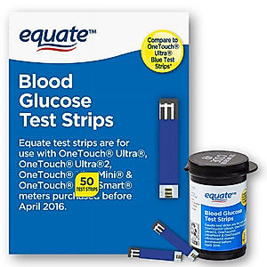 Equate Diabetic Blood Sugar Test Strips - 50ct (Pack of 1) - Accurate Glucose Testing for Diabetes Control, Boxed by Fusion Shop Store