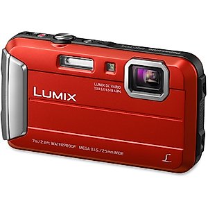 Panasonic Lumix DMC-TS25 16.1 MP Tough Digital Camera with 8x Intelligent Zoom (Red)