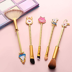 Anime Alice in Wonderland Makeup Brushes Set Foundation Blending Powder Eye Shadow Contour Concealer Blush Cosmetic Fairy Makeup Brush Tools