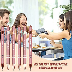48 Pcs Christian Ballpoint Pens Inspirational Pens Bible Pens Novelty Pens Bulk Pens Metal Stylus Pens Motivational Pens for Women Teacher Office Black Ink (Rose Gold, Ladies Style)