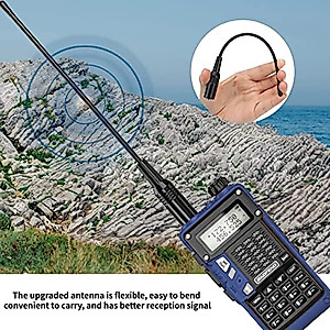 Baofeng Radio Handheld Ham Radio UV-S9 Pro 8W High Power Dual Band Portable Two Way Radio with Battery and USB Charger Cable Upgrade of UV-5R Walkie Talkies(Blue)