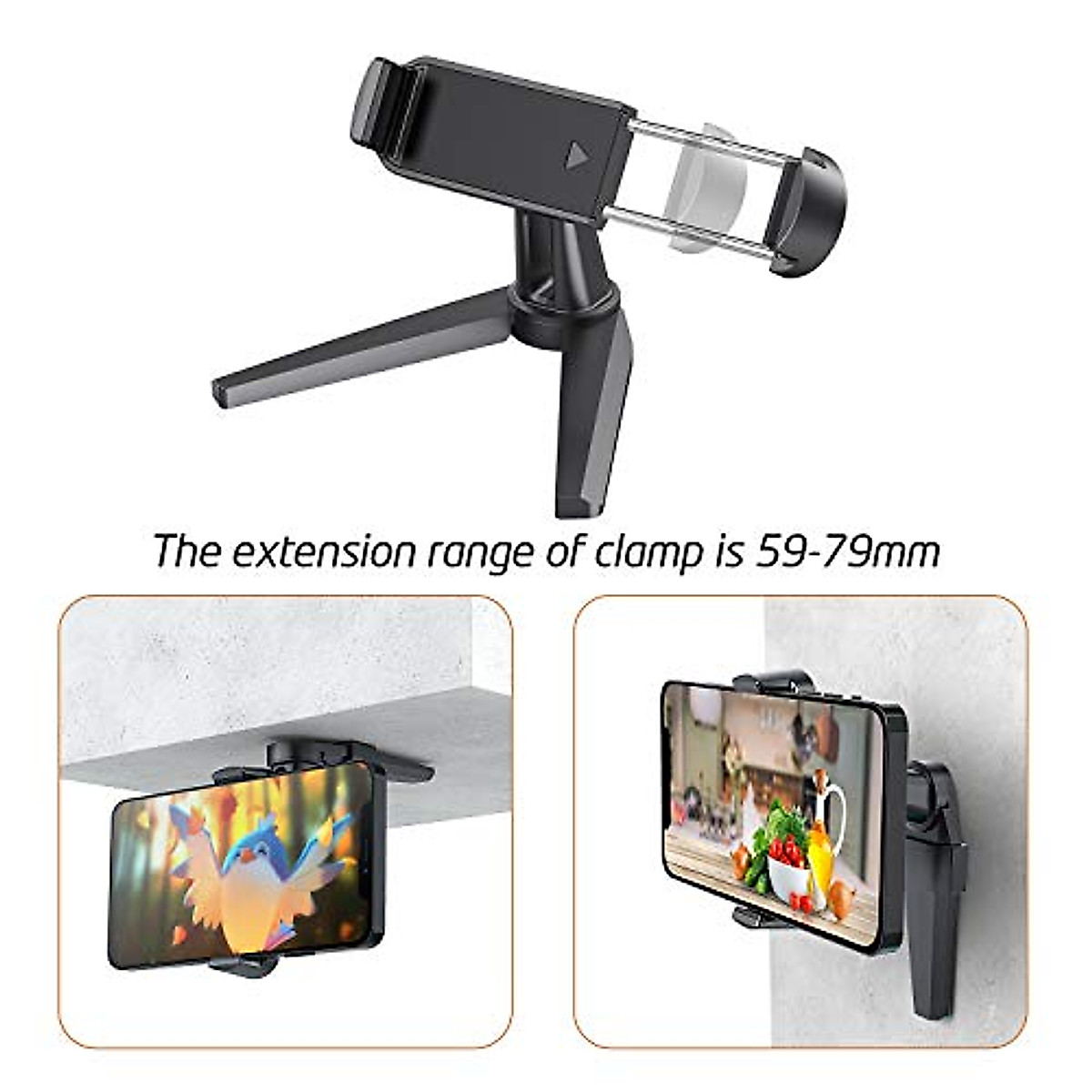 WixGear Phone Holder for Desk, Premium Adjustable Phone Stand for Desk, Home Office Accessories, Desktop Phone Holder Mount for iPhone and All Smartphones