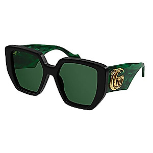 Gucci Women's Generation Bold Sunglasses, Black Green Green, One Size