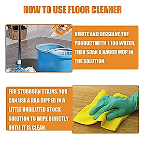 Gecau Floor Cleaner, Multi-Surface Vinegar Polish Floor Cleaner, And Household Cleaner, Safer For P𝚎ts And Kids(100ml