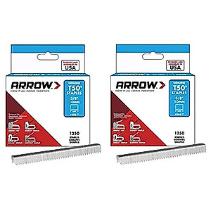Set of 2 Arrow Fastener 50624SPTP 3/8" T50 Staples (Two Pack)