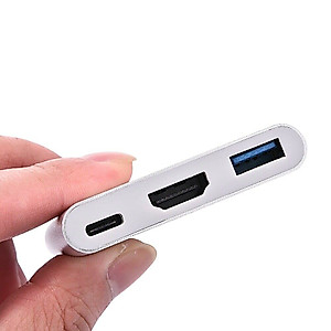 Type C USB 3.1 to USB-C 4K HDMI USB 3.0 Adapter Cable 3 in 1 Hub