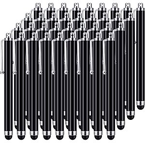 Outus Stylus Pen Set of 36 for Universal Capacitive Touch Screens Devices, Stylus Pens for Touch Screens Devices, Compatible with Tablet (Black)