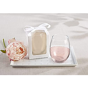 Kate Aspen 9 oz. Stemless Wine Glass (Set of 12)| Kitchen Drinking Glass or DIY Party Favor, Wine Glass Set, White Wine Glass or Red Wine Glass, Modern Stemware