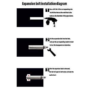 M8 x 80mm 304 Stainless Steel Expansion Bolt 10-Pack External Hex Expansion Screw Bolt(10 pcs)
