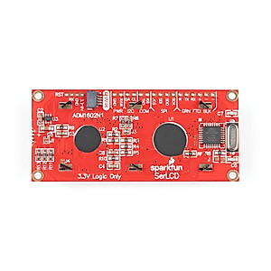 SparkFun 16x2 SerLCD - RGB Text (Qwiic) - Red/Green/Blue Text on Black Display 3.3v Logic and Power