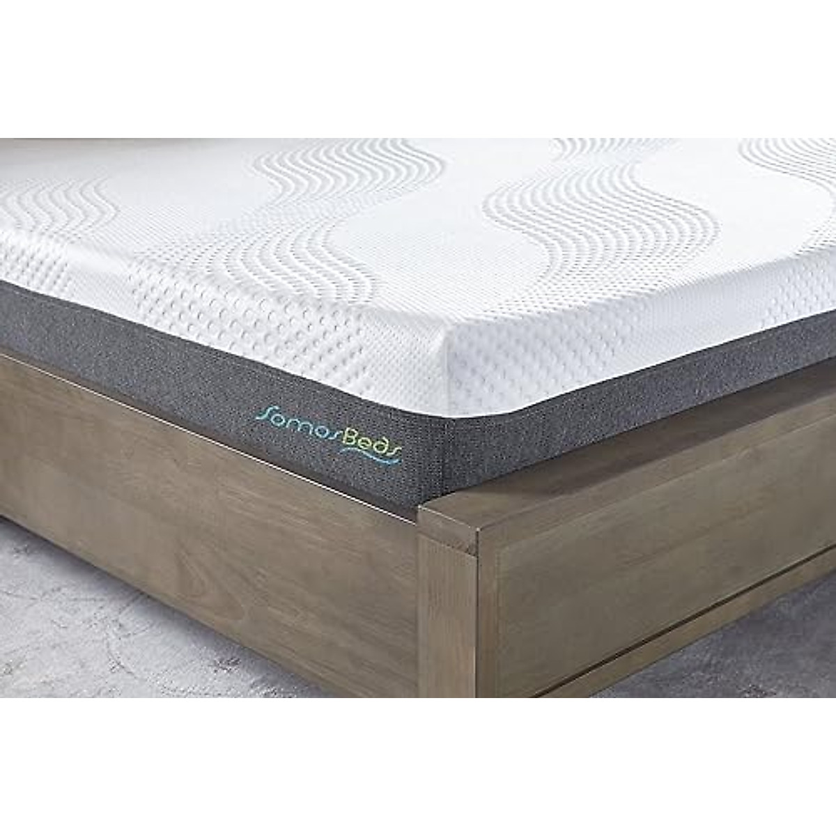 SomosBeds Gel Memory Foam Queen Mattress - Advanced Cooling Mattress with Gel Memory Foam - Queen Size Bed in a Box - 8 Inch, Medium Firm, Full Body Support & Pressure Relief - CertiPUR-US Certified