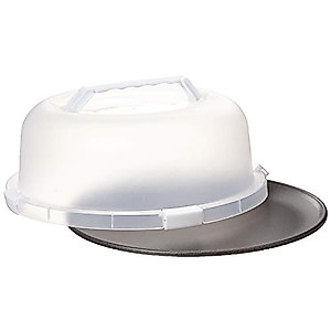 G & S Metal Products Company ProBake Teflon Xtra Nonstick Cake and Pastry Bakeware Carrier with Cover and Handles, 12'', White