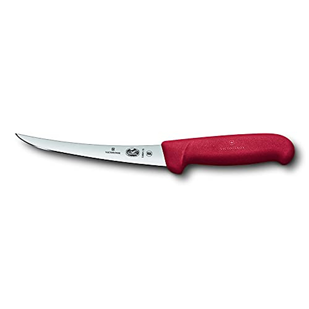 Victorinox Boning Curved Semi-Stiff Blade Fibrox Pro Handle, Red, 6" (VIC-40420)