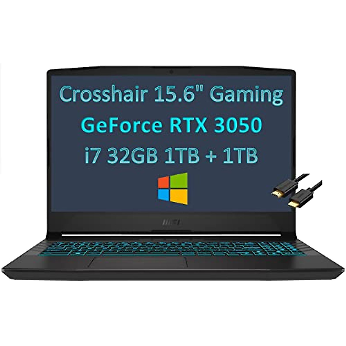 MSI Crosshair 15 Gaming Laptop with Intel i7 & RTX 3050