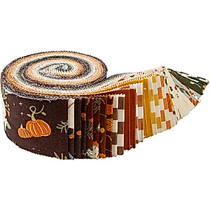 Simple Simon & Company Pumpkin Spice Rolie Polie 40 2.5-inch Strips Riley Blake RP-14990-40
