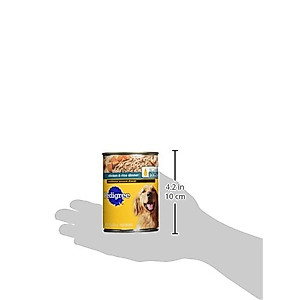 PEDIGREE Adult Canned Wet Dog Food Chopped Ground Dinner Chicken & Rice Flavor, (12) 13.2 oz. Cans