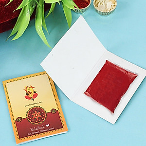 TIED RIBBONS Rakhi for Brother with Gift Set | Bhai Rakhi Set for Brother | Ganesha Statue | Mini Card | Roli Tika - Raksha bandhan Rakhi Bracelet for Brother Rakhi Thread | Rakhi Set for 2