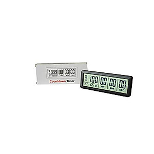 Digital 999 Days Countdown Timer Display time for Retirement Vacation Exam Wedding lab Kitchen Project Meeting(2C Batteries Included)/Black